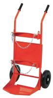 China Orange 20ltr 50ltr Propane Cylinder Dolly Oxygen Tank Cart With Wheels for sale