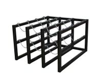 China Outdoor 2 Cylinder O2 Tank Rack Metal Fab Products Black for sale