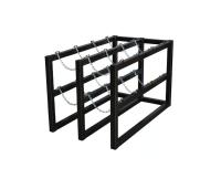 China Three Tank Gas Cylinder Rack Compressed Gas Cylinder Storage Racks for sale