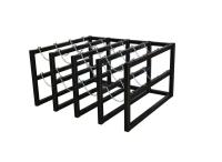 China 10 Tank Gas Cylinder Storage Rack 5 Wide By 2 Deep Metal Fab Products for sale