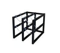 China 16 Cylinder Gas Tank Storage Rack 4 Wide By 4 Deep Metal Fab Products for sale