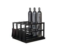China Steel Chain Gas Bottle Pallet 12 Tanks Oxygen Cylinder Pallet With Ramp for sale