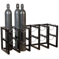 China Steel Chain Gas Bottle Pallet 12 Tanks Oxygen Cylinder Pallet With Ramp for sale