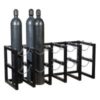 China Steel Chain Gas Bottle Pallet 12 Tanks Oxygen Cylinder Pallet With Ramp for sale