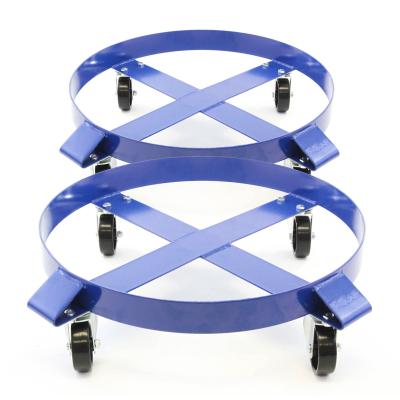 China 1000LB Stainless Steel Drum Dolly Blue 30 Gallon Drum Dolly 1000 Pound Capacity for sale