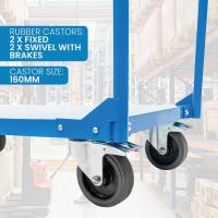 China OEM Heavy Duty Platform Trolley 500kg Flatbed Push Cart Single Handle for sale