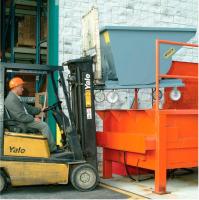 China 7000Lbs Self Dumping Forklift Hopper Gray Steel Dumping Hopper for sale