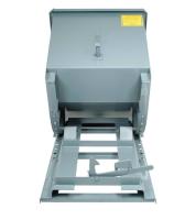 China 7000Lbs Self Dumping Forklift Hopper Gray Steel Dumping Hopper for sale