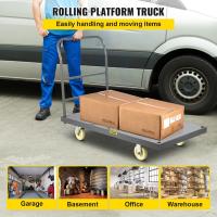 China 2000lbs Heavy Duty Platform Trolley Q235 Folding Flatbed Cart for sale
