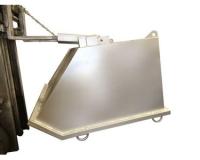 China Grey Tipping Swarf Bins Forklift Attachment With Zinc Plated Finish for sale