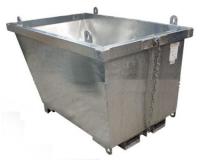 China Low Profile Forklift Dumpster Hopper 4000LBS Self Tipping Dumpster for sale