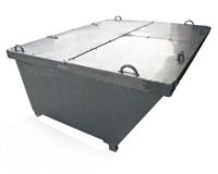China Low Profile Forklift Dumpster Hopper 4000LBS Self Tipping Dumpster for sale