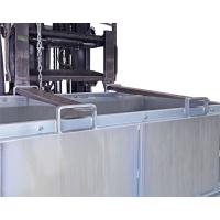 China 4000LBS Drop Bottom Bin Forklift Attachment Waste Self Tipping Bins for sale