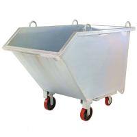 China Self Dumping 1500kg Tipping Bins Forklift Attachment Self Tipping Dumpster for sale