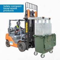 China 1 Tonne Waste Bin Compactor Forklift Attachment Hot Dipped Galvanized Coating for sale