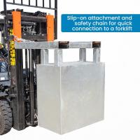 China 1 Tonne Waste Bin Compactor Forklift Attachment Hot Dipped Galvanized Coating for sale