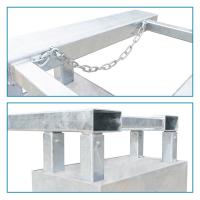China 1 Tonne Waste Bin Compactor Forklift Attachment Hot Dipped Galvanized Coating for sale