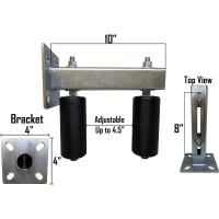China Adjustable Slide Gate Guide Rollers Upper Bolted Bracket Mount 6
