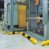 China Black Bull Collision Protection Bars - 86 x 1200mm - Yellow and Black From China Metal Fabrication Factory for sale