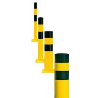 China Metal Fab Safety Bollards Bunnings Hardware Fabrication Yellow Steel Bollards for sale