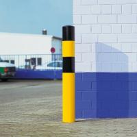 China Metal Fab Safety Bollards Bunnings Hardware Fabrication Yellow Steel Bollards for sale