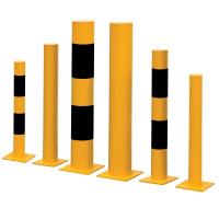 China Metal Fab Safety Bollards Bunnings Hardware Fabrication Yellow Steel Bollards for sale