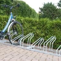 China 2 Space Lo Hoop Bicycle Rack Metal Fabrication Hot Dip Galvanized for sale