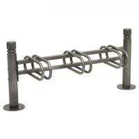 China Green 6 Space Bike Floor Parking Rack Hardware Fabrication Customized for sale