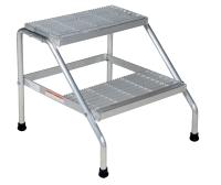 China 500lbs 2 Step Aluminum Step Stool Lightweight Aluminium 2 Step Ladder for sale