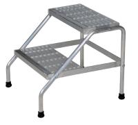 China 500lbs 2 Step Aluminum Step Stool Lightweight Aluminium 2 Step Ladder for sale