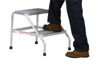 China 500lbs 2 Step Aluminum Step Stool Lightweight Aluminium 2 Step Ladder for sale