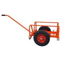 China Welded 200Kg Double Wheel Barrow Trolley Metal Fab Products for sale