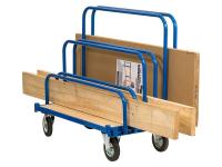 China Blue 4 Wheel Board Trolley Material Handling Equipment Fabrication for sale