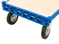 China Blue 4 Wheel Board Trolley Material Handling Equipment Fabrication for sale