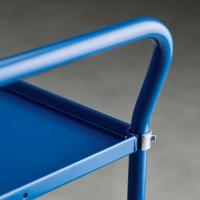 China Green 2 Tier Shelf Trolley 250KGS Metal Utility Cart Fabrication for sale