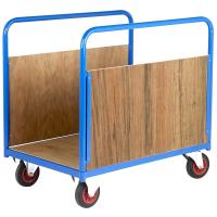 China Substantial Timber Panel Trolley 500KG Platform Cart With Sides for sale