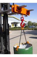 China Orange 1 Ton Forklift Lifting Hook 1000KGS Forklift Hook Attachment for sale