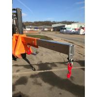China 1000kg Forklift Mounted Jib Crane Forklift Attachment Orange for sale