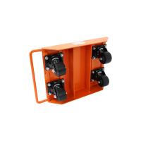 China Orange 1000kg Steerable Shifting Skate SC104 OEM Metal Fabrication for sale
