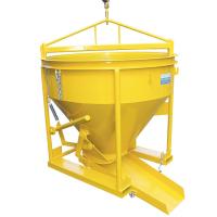China 60L Hoist Tipping Bucket Concrete Equipment Parts Customized Yellow for sale