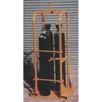 China OEM Yellow Forklift Gas Bottle Carrier 250mm Dia LPG Cylinder Rack for sale