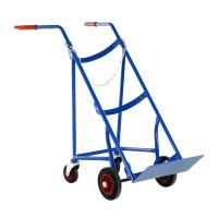 China Powder Coating Propane Cylinder Trolley Oxygen Tank Carrier With Wheels for sale