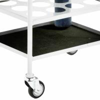 China Small Oxygen Gas Cylinder Cart Fabrication O2 Tank Cart White for sale