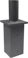China 5 Inch Square Pole Tenon Adapter Light Pole Bracket Metal Fab Products for sale