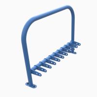 China Sheffield Single Sided Scooter Parking Rack Hardware Fabrication E Scooter Rack for sale