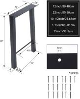 China 22 Inch Coffee Modern Metal Table Legs Contemporary Metal Dining Table Bases for sale