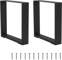 China 600lbs Modern Metal Table Legs Square 16 Inch Black Iron Bench Legs for sale