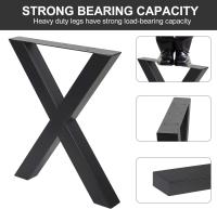China 1000kgs Steel X Frame Table Legs 30 Inch Powder Spraying Black for sale