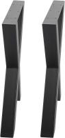 China 1000kgs Steel X Frame Table Legs 30 Inch Powder Spraying Black for sale