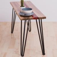 China 880Lbs 30 Inch Hairpin Table Legs 3 Rods Metal Coffee Table Legs for sale